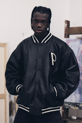 Preach Leather Varsity Jacket Black | Collegejacken | Jacken | Animal ...